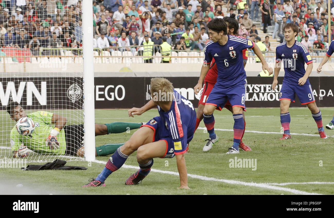 Japan's Masato Morishige (6) scores the team's second goal during the ...