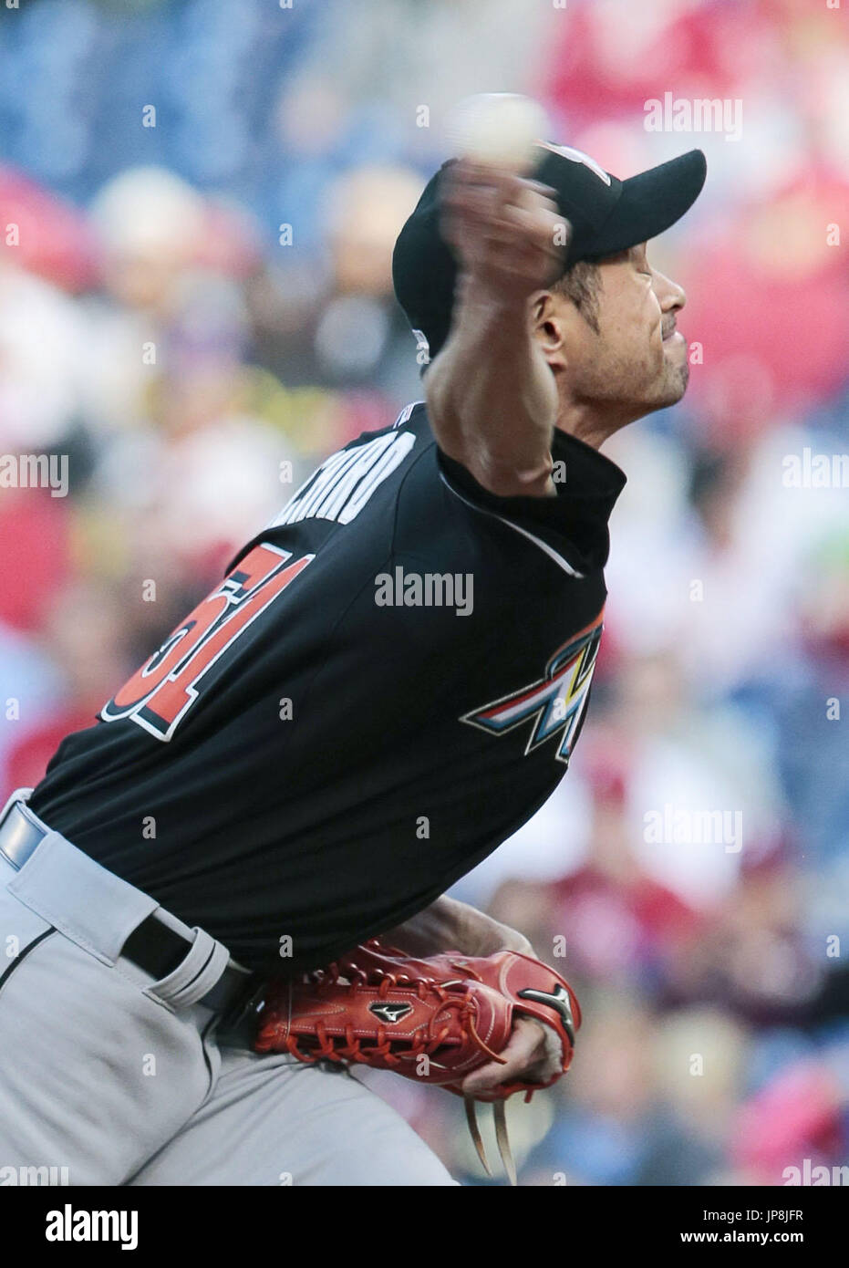 Miami Marlins Ichiro Suzuki makes his first MLB pitching appearance ...