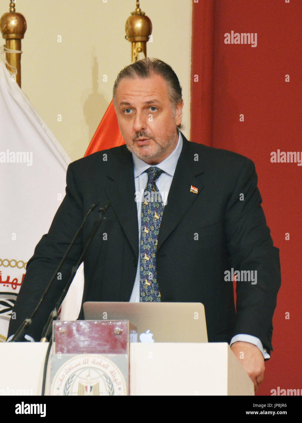 University of Arizona archaeologist Nicholas Reeves speaks at a press ...