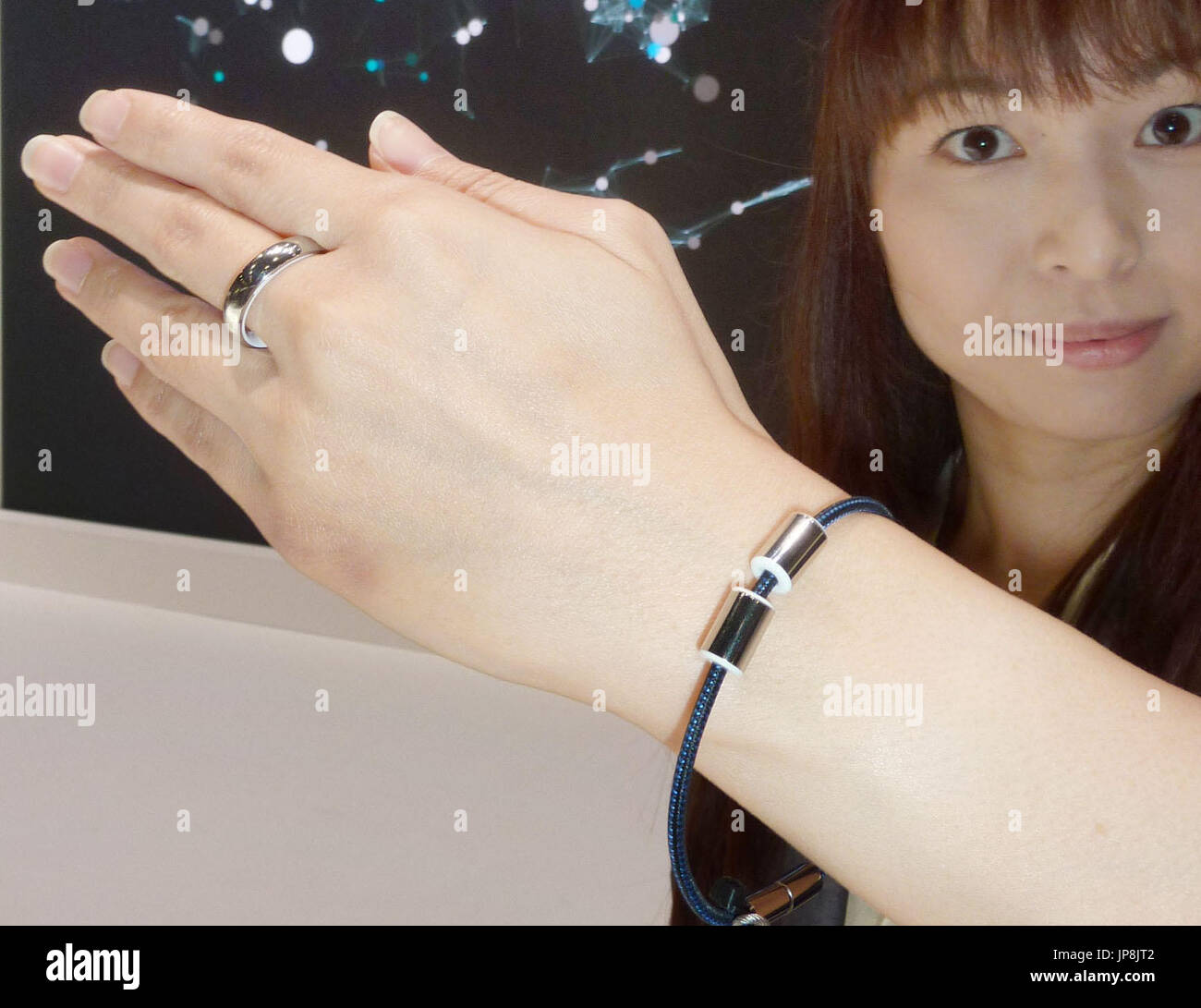 Sony Corp. unveils in Tokyo a prototype ring and bracelet that are ...