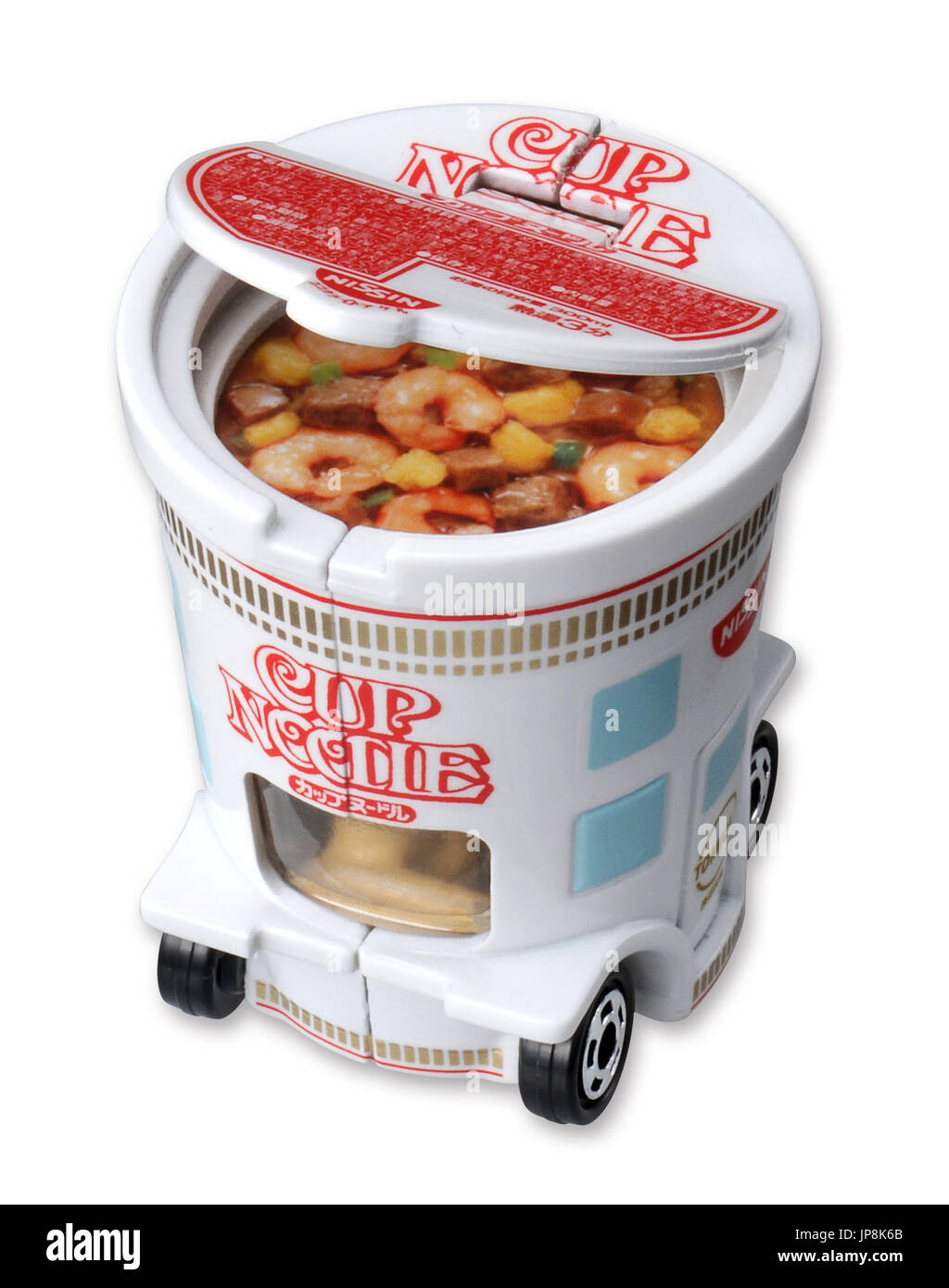 Photo shows the Dream Tomica Nissin Cup Noodle toy car released on Sept ...