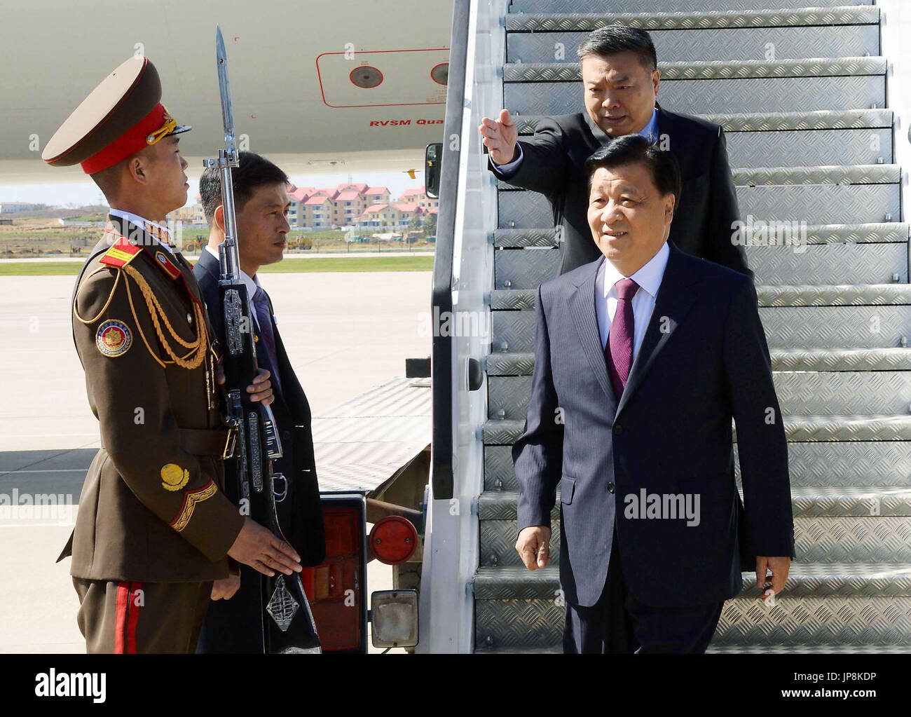 Liu Yunshan (R front), the Chinese Communist Party's fifth-ranked ...