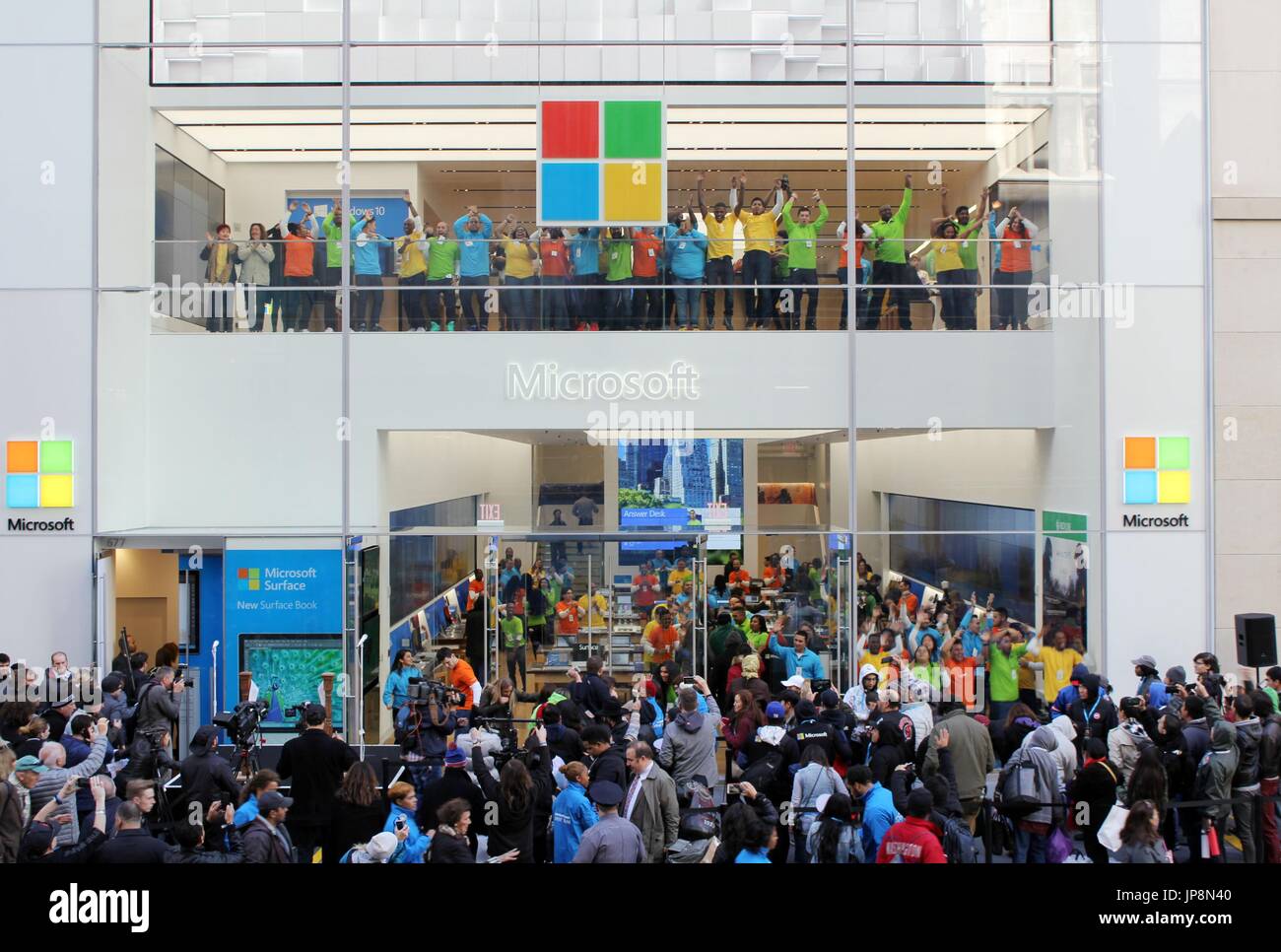 Photo shows Microsoft Corp.'s first flagship store, opened on Fifth ...