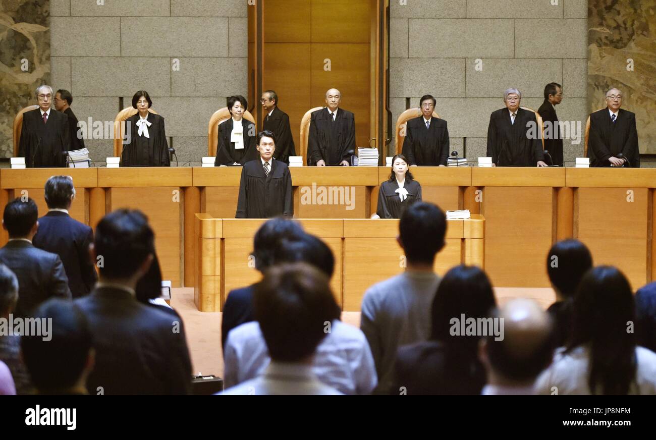 Supreme Court Justices Including Presiding Justice Itsuro Terada C