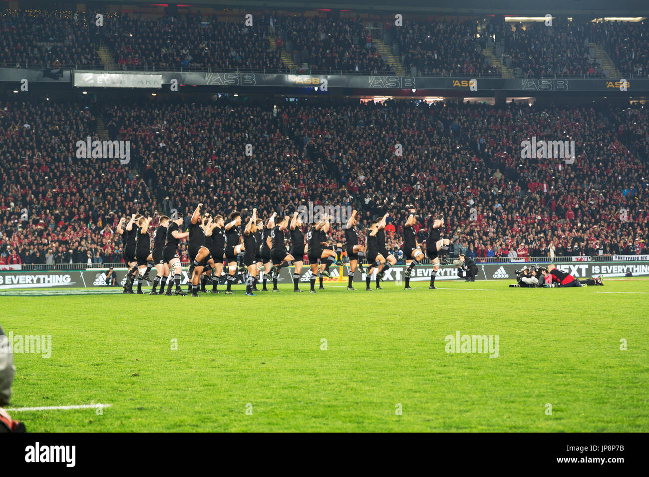 The All Blacks perform the Haka, Eden Park, Auckland, Saturday July 8th ...