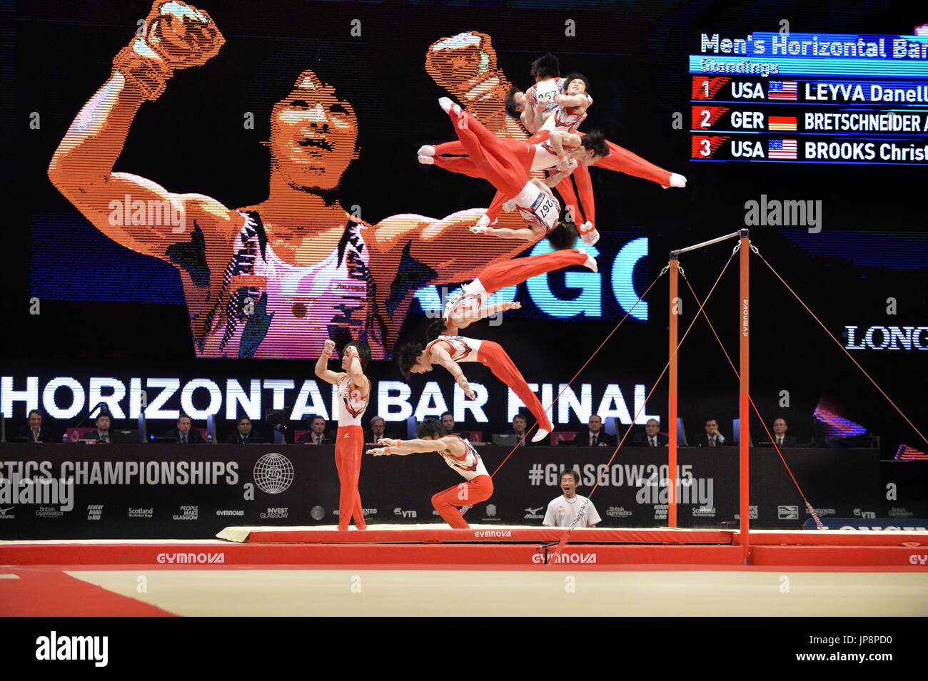 Composite photo shows Japan's Kohei Uchimura making a landing in the ...