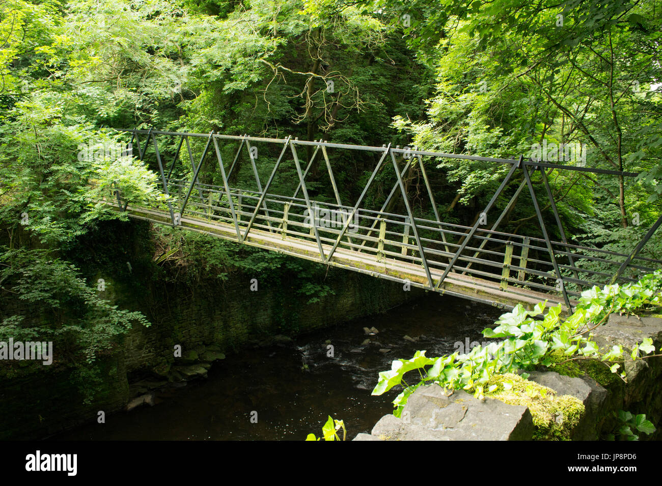 Footbridge New Mills UK Stock Photo - Alamy