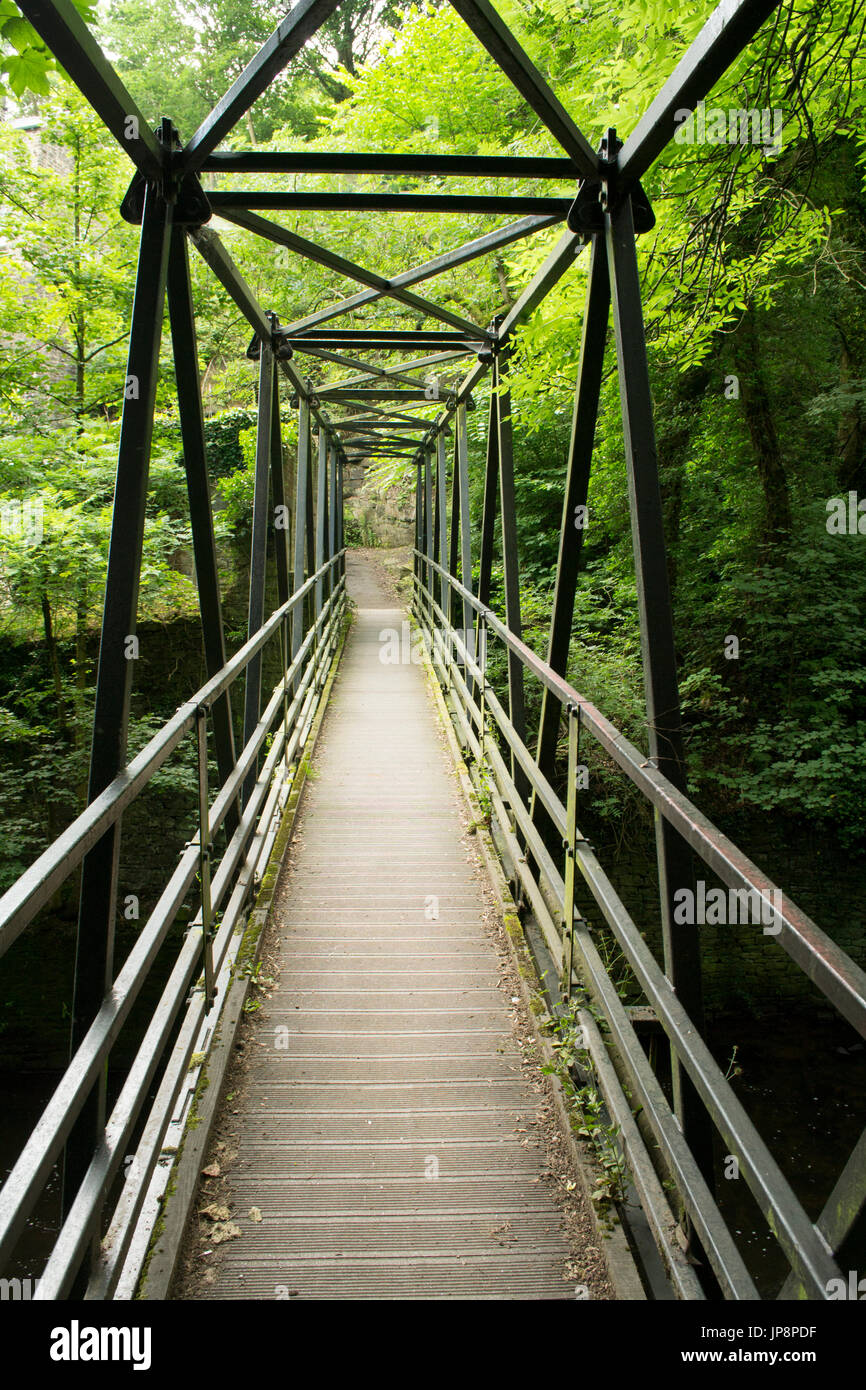 Millenium walkway New Mills UK Stock Photo - Alamy