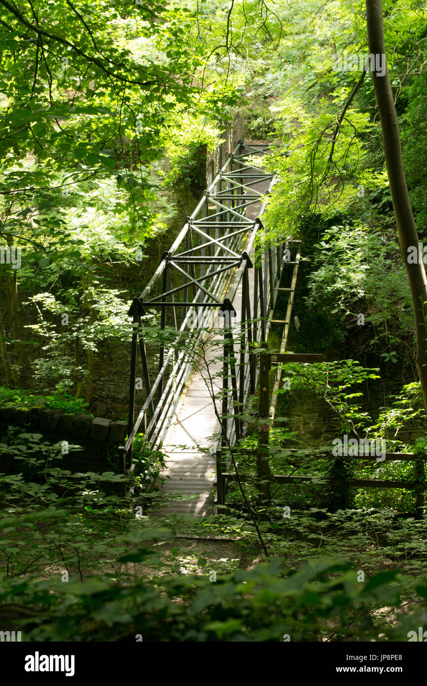 Footbridge New Mills UK Stock Photo - Alamy