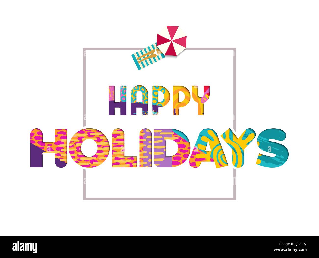 Happy summer vacation in Stock Vector Images - Alamy