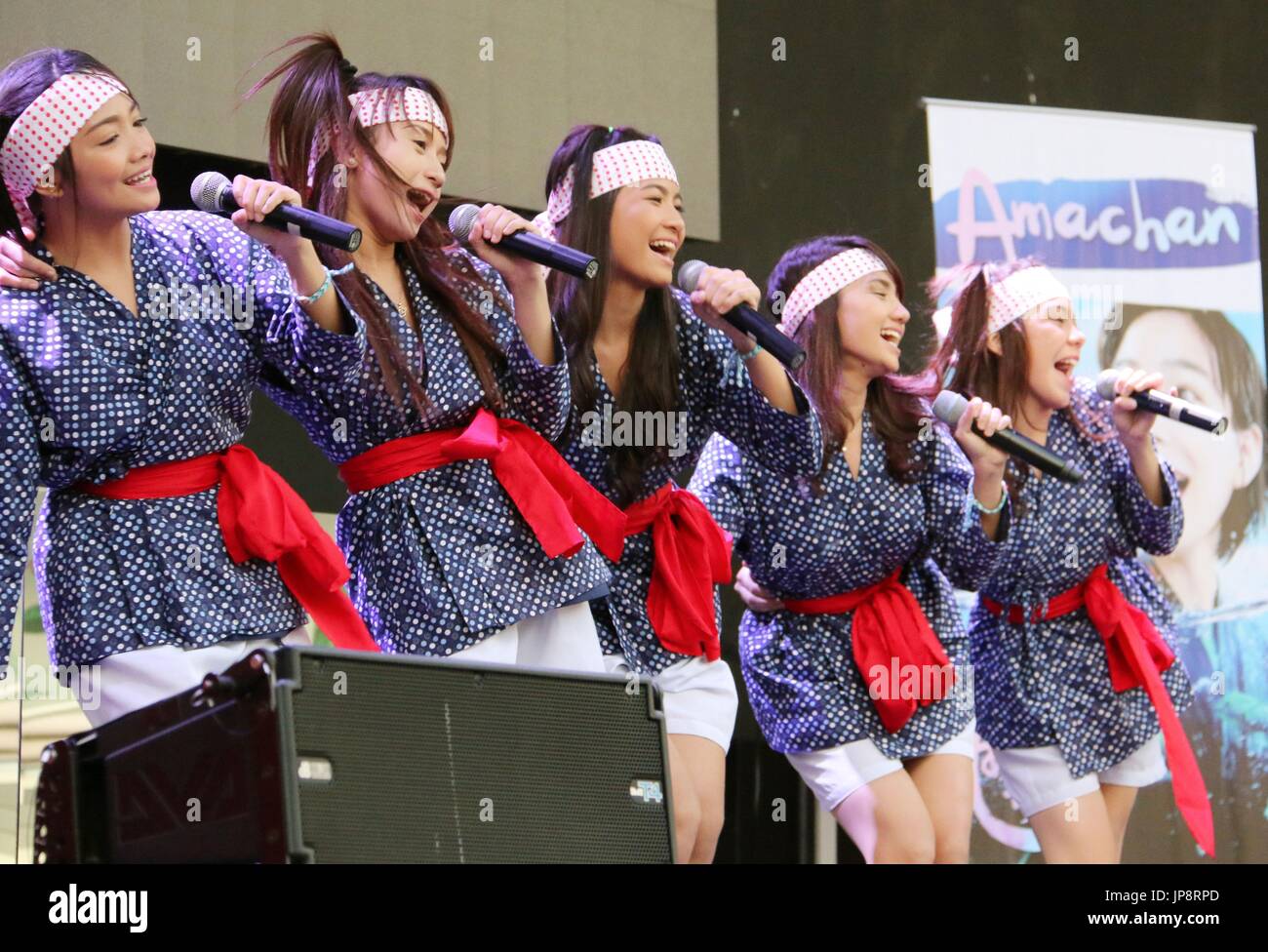 Five-girl idol group "Kawaii5" sing a song featured in Japanese TV ...