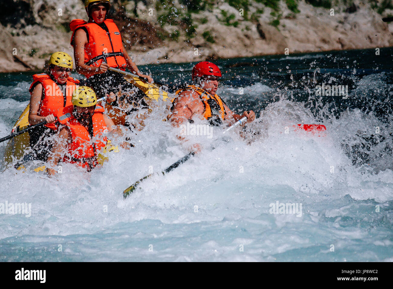 Whitewater rafting wetsuit hi-res stock photography and images - Alamy