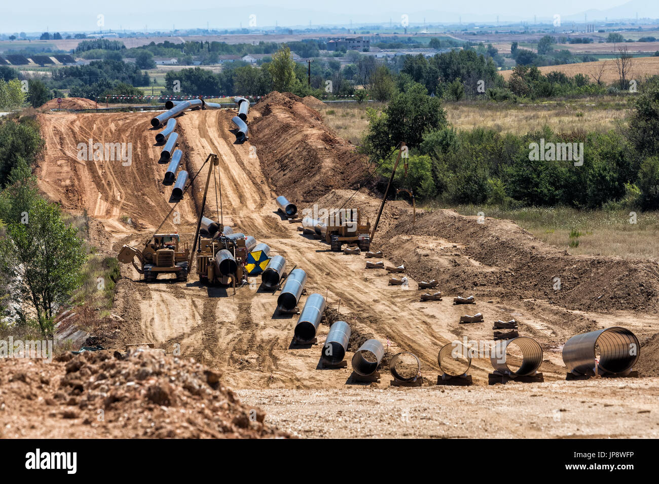 Construction of gas pipeline Trans Adriatic Pipeline - TAP in north ...