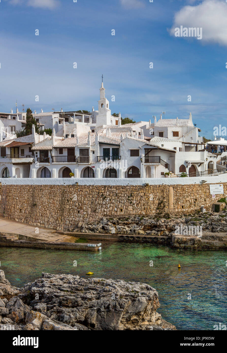 Spain, Balearic Islands, Menorca Island, Old Binibeca Fishing Village ...