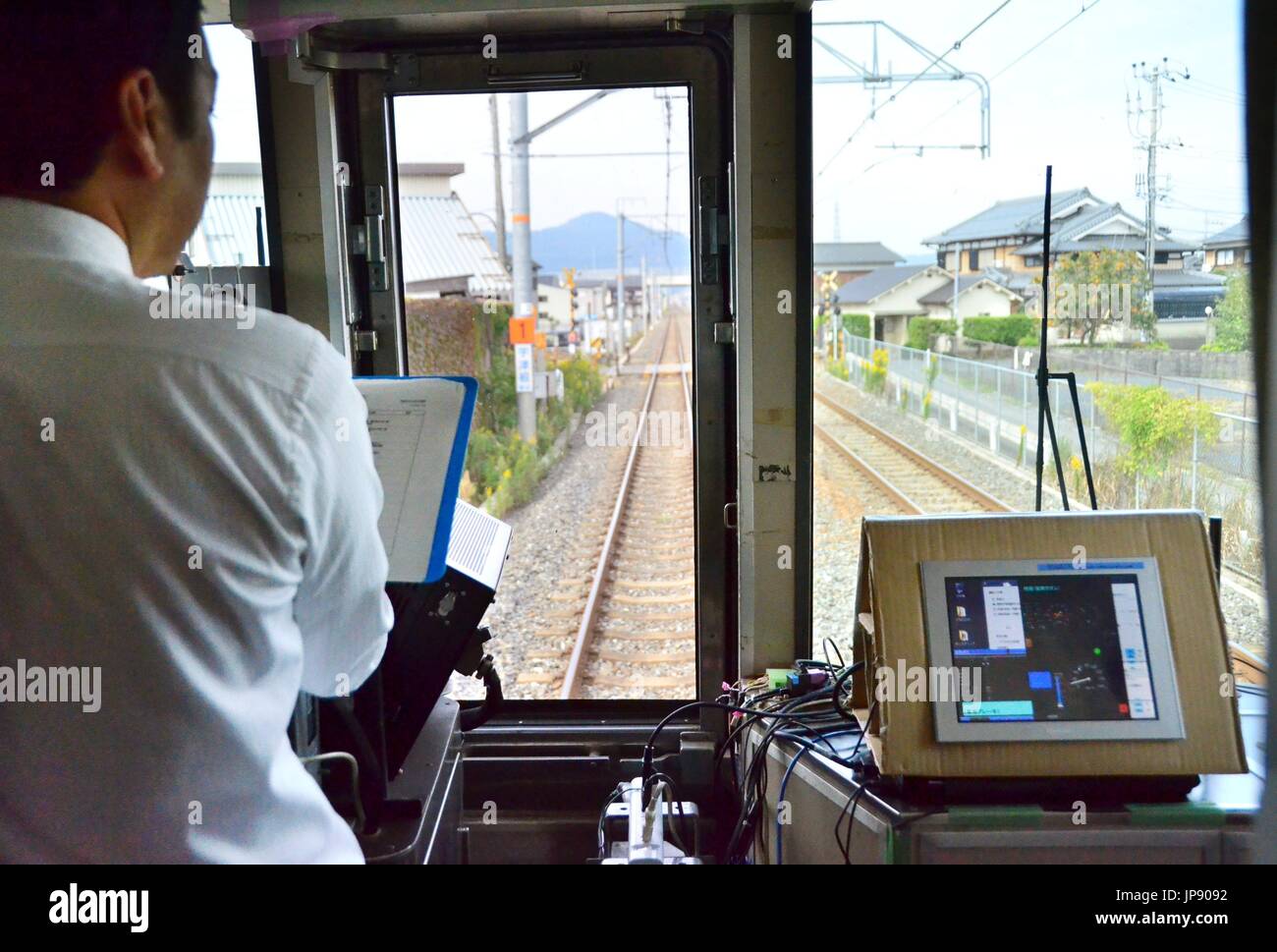West Japan Railway Co. (JR West) conducts a running test on its new ...