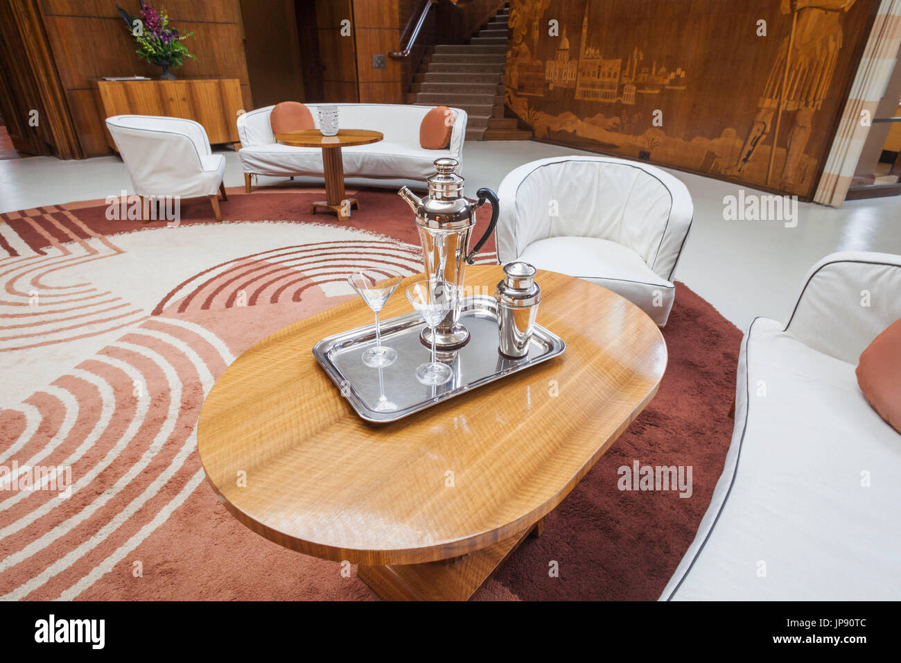 England, London, Greenwich, Eltham Palace, Reception Room Stock Photo ...