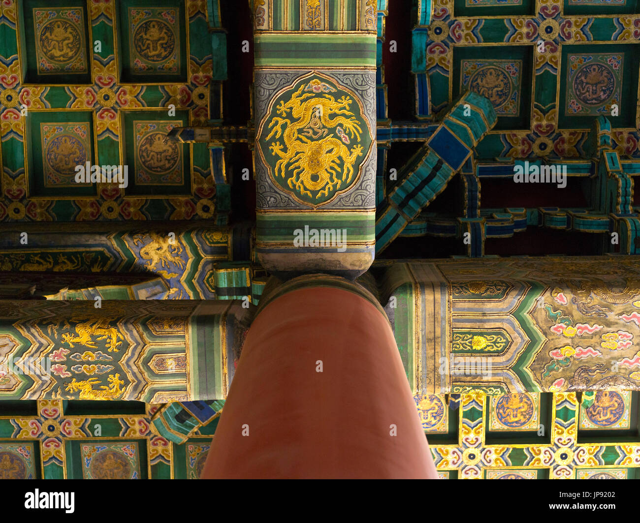 Taihe Gate Ceiling, The Forbidden City, Beijing, China Stock Photo - Alamy