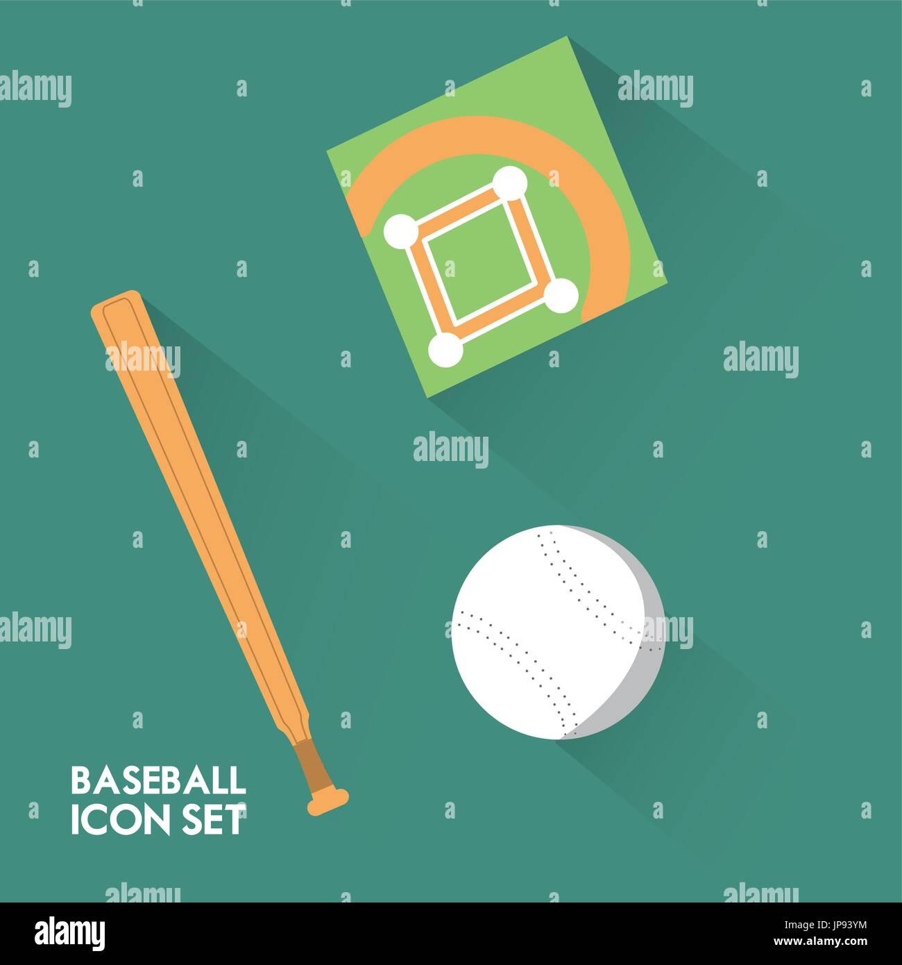 set concept icon baseball sport vector illustration Stock Vector Image ...