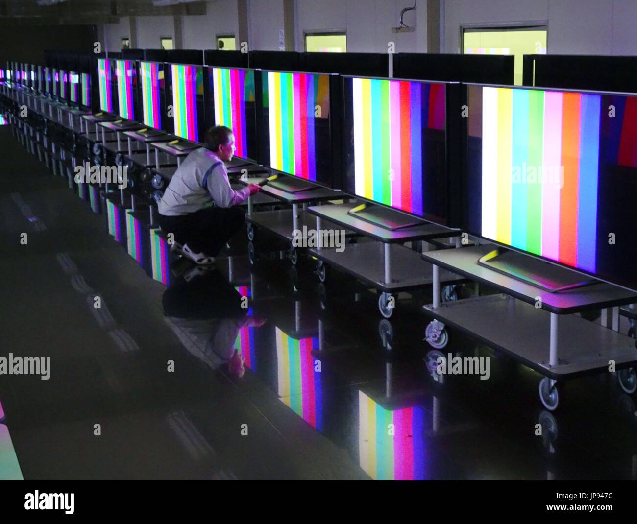 Ultra high-definition 4K televisions manufactured at Sharp Corp.'s ...