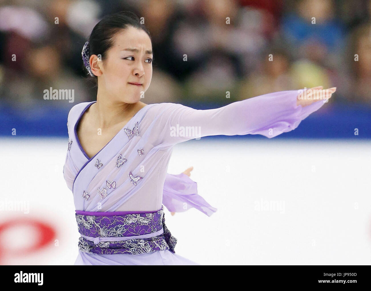 Japan's Mao Asada performs during the women's free program of the NHK ...