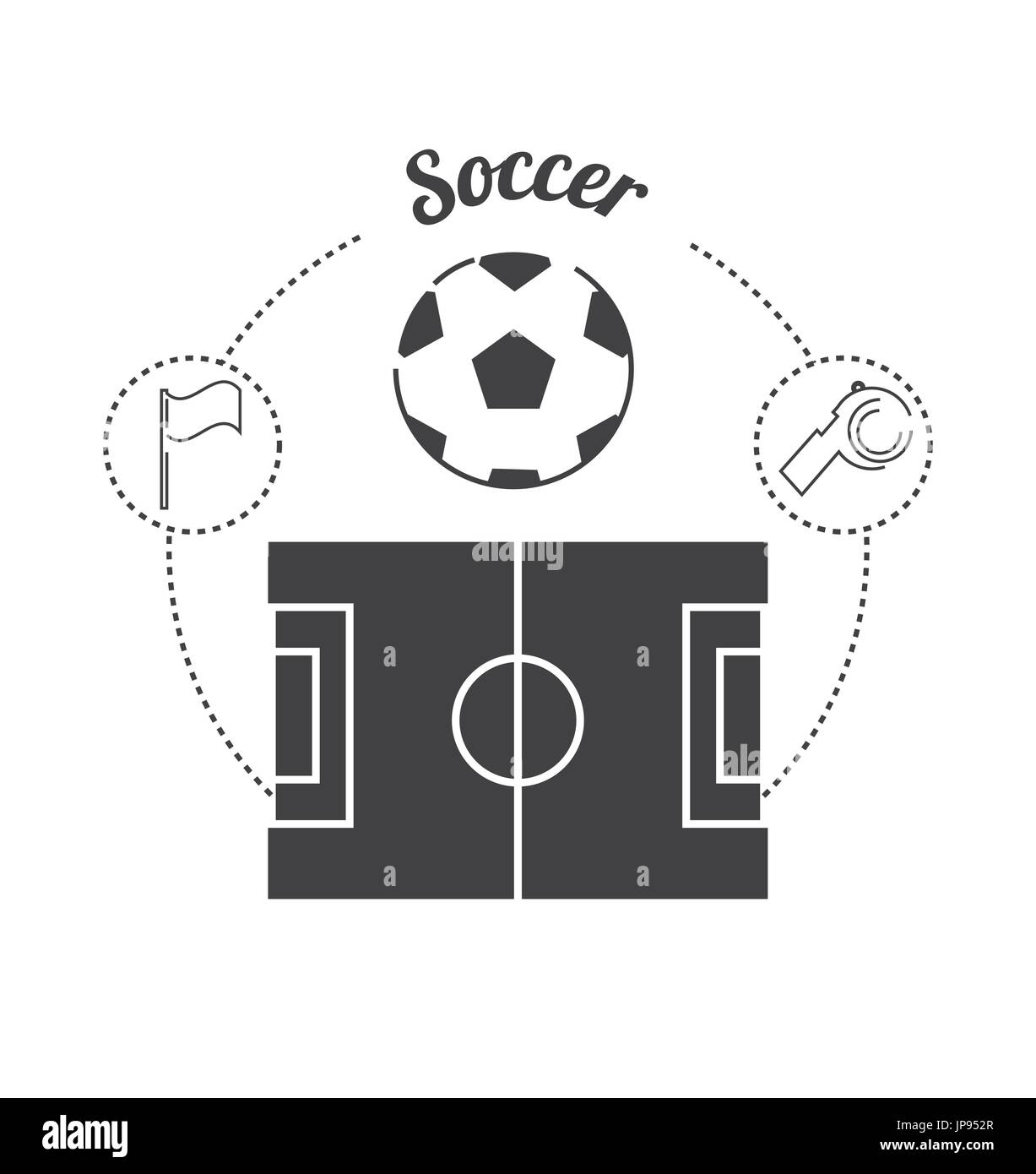 set concept icon soccer sport vector illustration Stock Vector Image ...