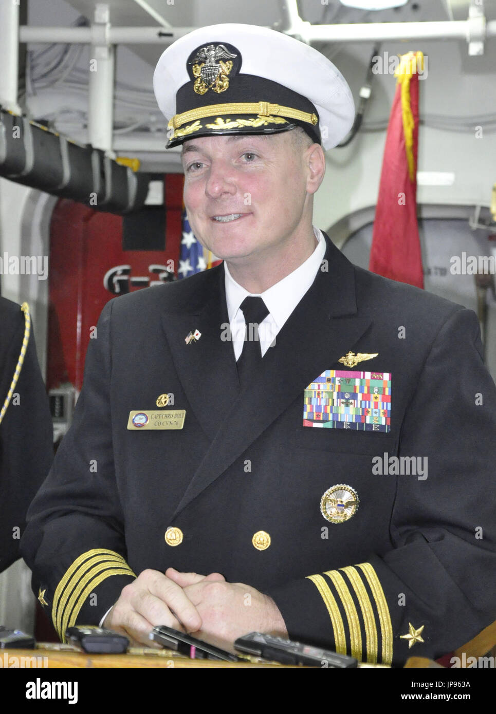 Chris Bolt, commanding officer of the nuclear-powered U.S. aircraft ...