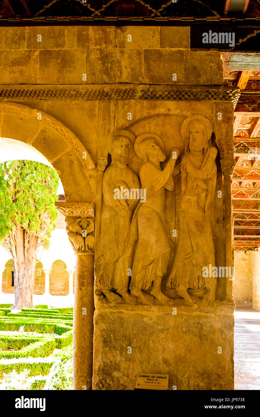 Romanesque Cloister of Santo Domingo de Silos Monastery, Spain Stock ...