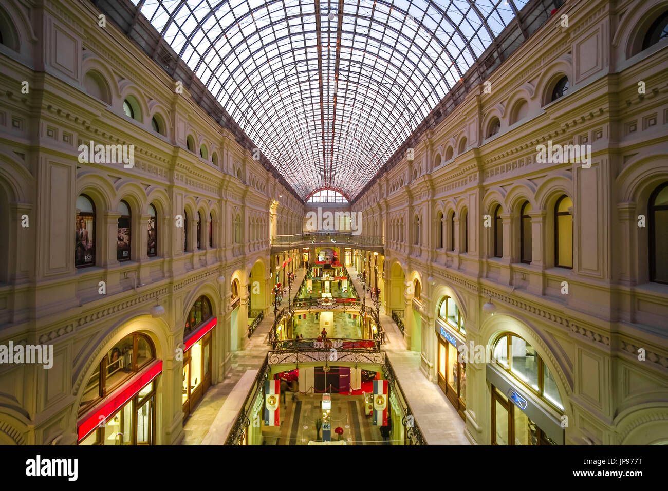 GUM Department Store Shopping Mall, Moscow, Russia Stock Photo - Alamy