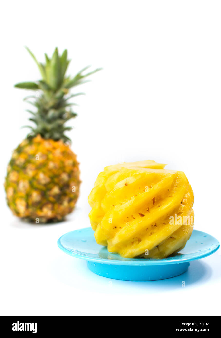 Yellow shell on blue Cut Out Stock Images & Pictures - Alamy