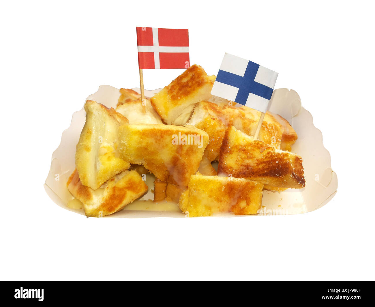 Denmark and Finland flag on toast Stock Photo - Alamy