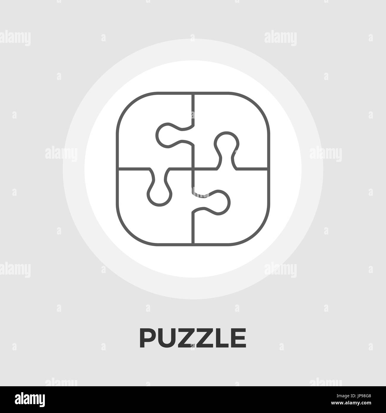 Puzzle icon vector. Flat icon isolated on the white background ...
