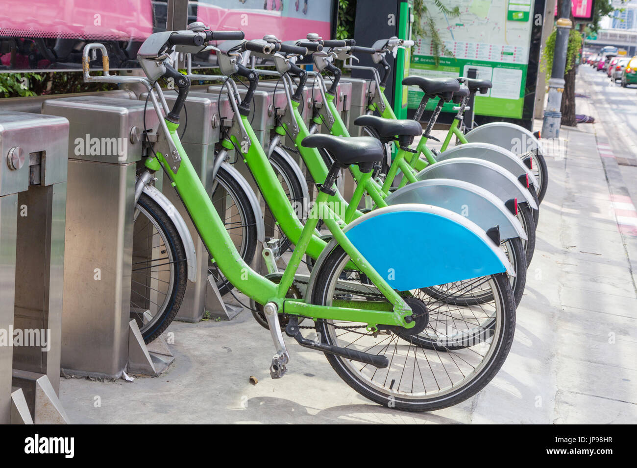 Bicycle rental kiosk hi-res stock photography and images - Alamy