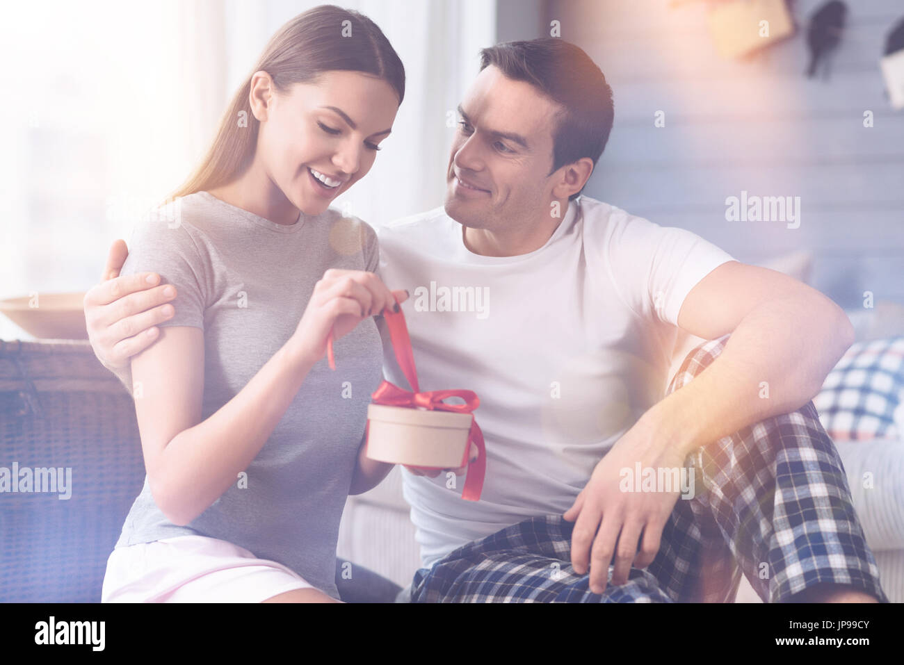 Opening gift box hi-res stock photography and images - Alamy