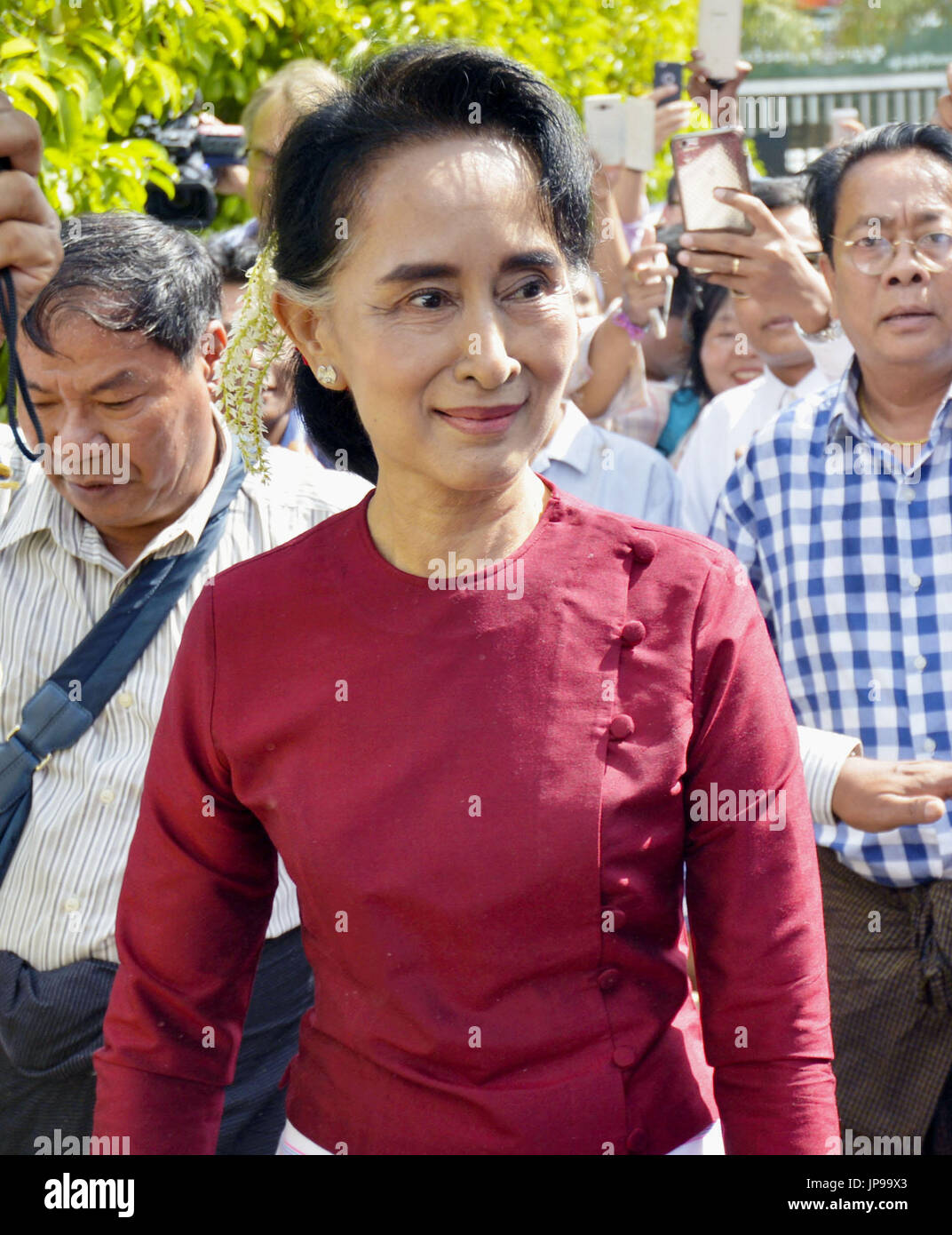 Aung San Suu Kyi, leader of Myanmar's opposition National League for ...