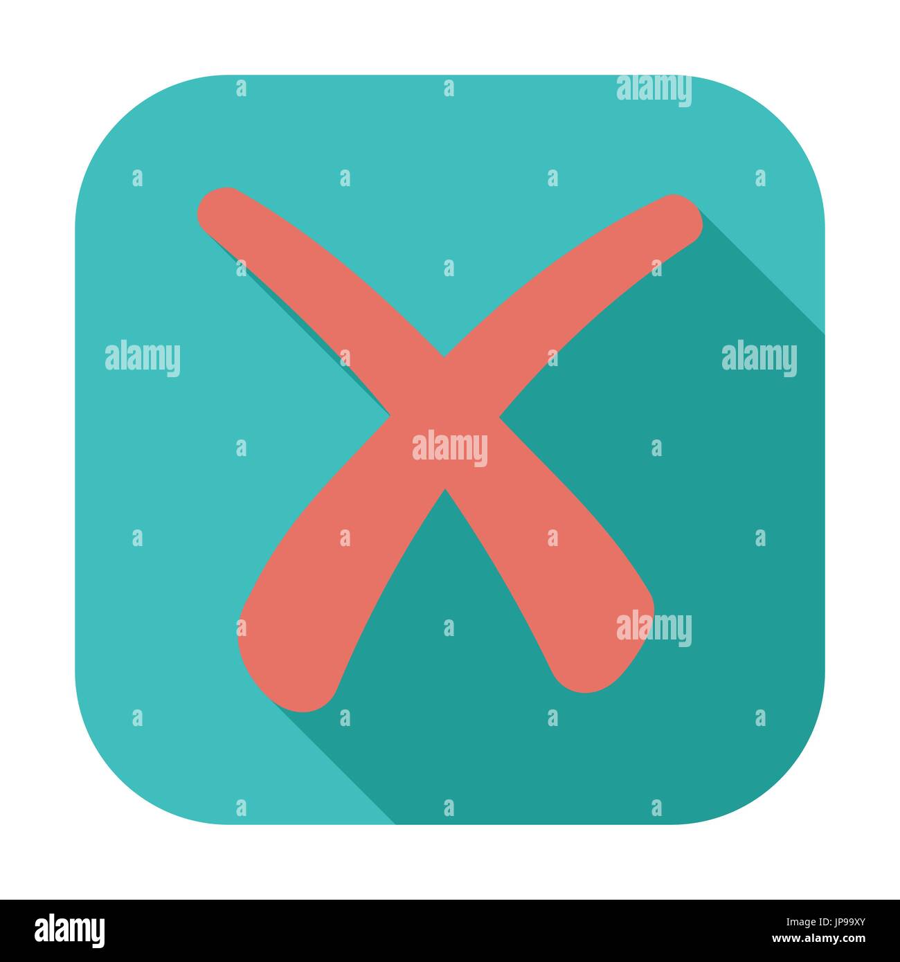 Delete button. Single flat color icon. Vector illustration Stock Vector ...