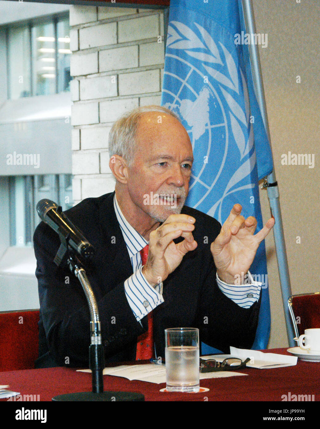 David Malone, rector of United Nations University in Tokyo, meets the ...