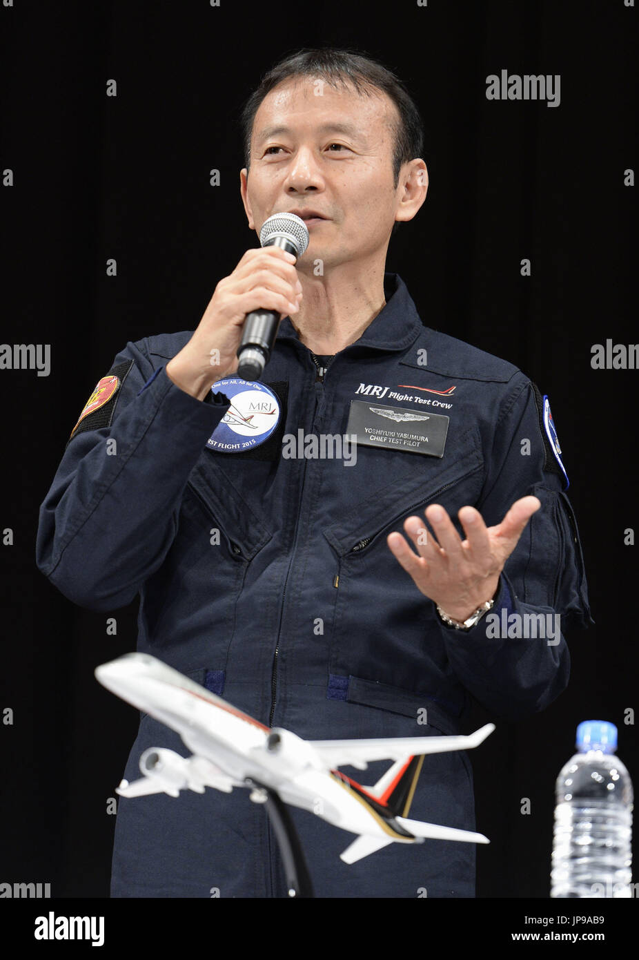 Mitsubishi Aircraft Corp. chief test pilot Yoshiyuki Yasumura, who ...