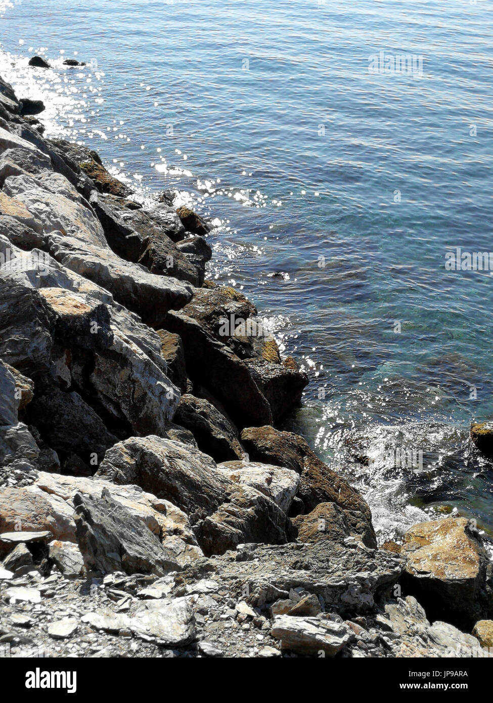 sea water and shore rocks Stock Photo - Alamy