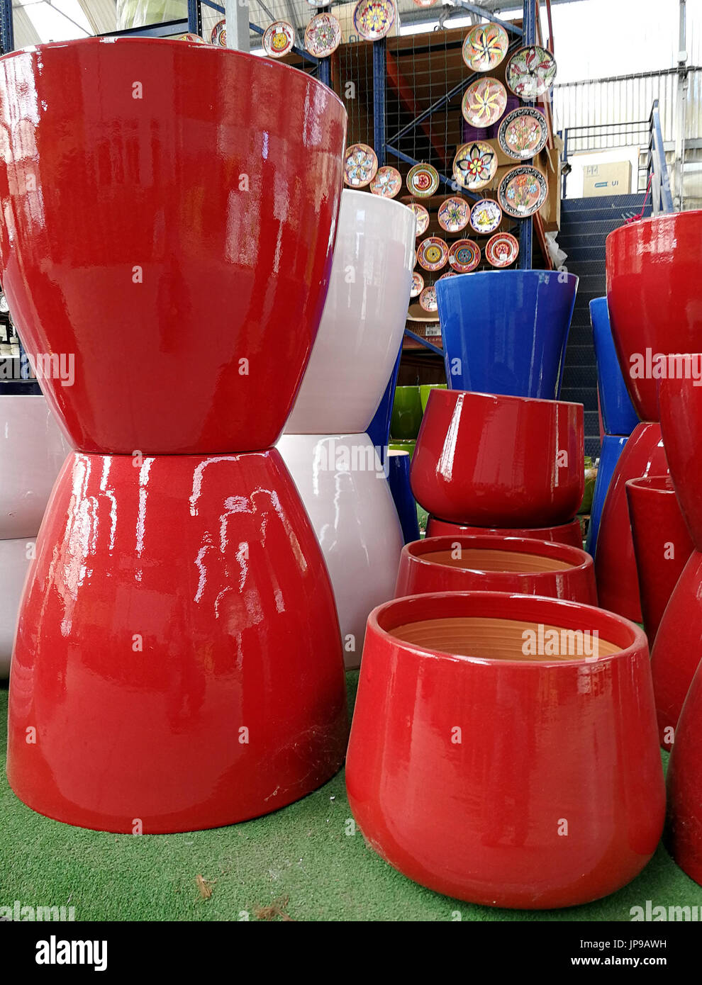 Clay colors pottery Stock Photo - Alamy