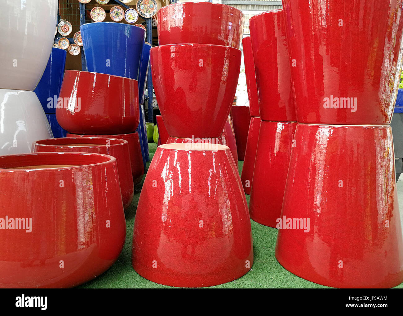 Clay colors pottery Stock Photo - Alamy
