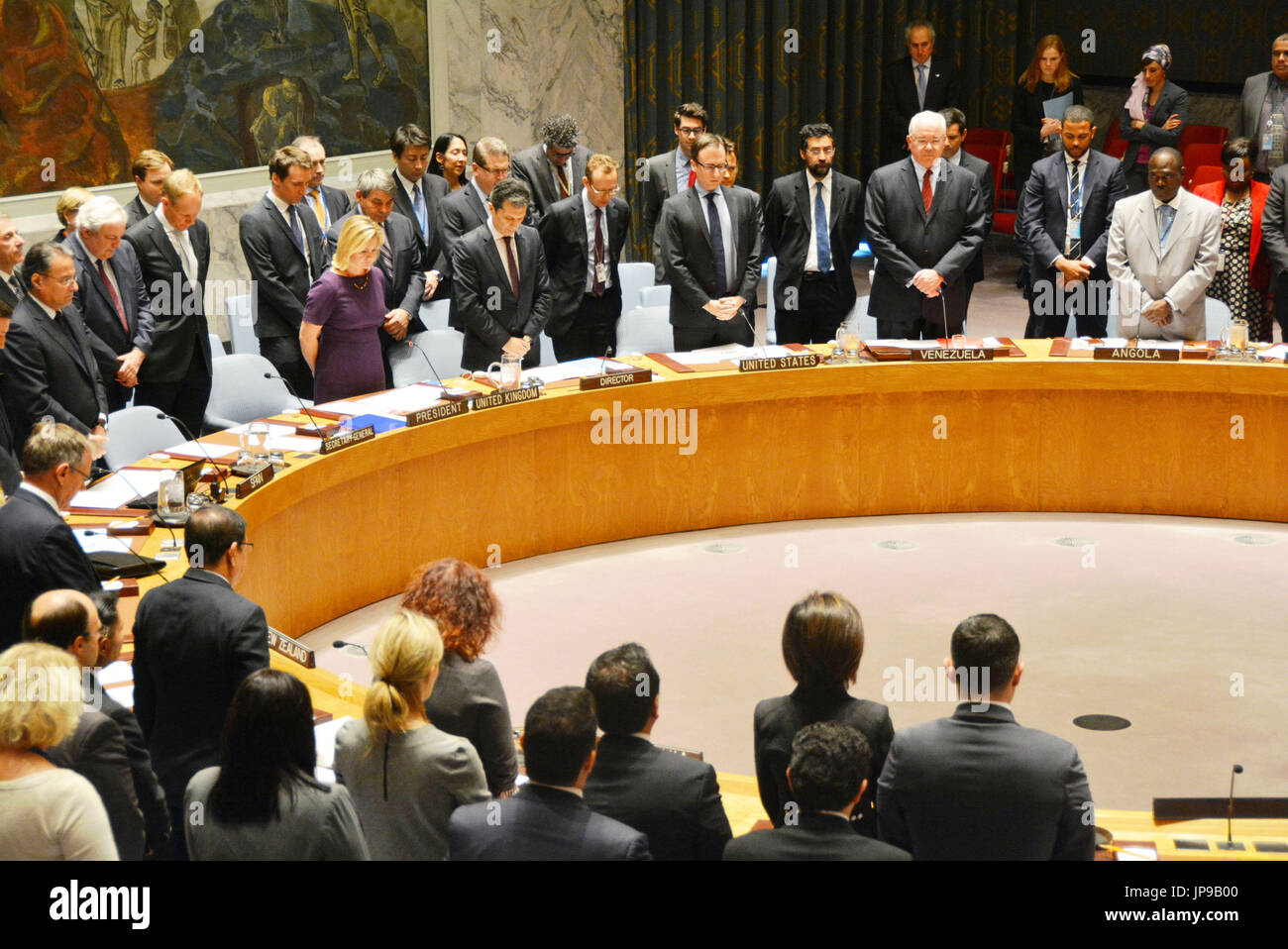 Ambassadors representing member states on the U.N. Security Council ...