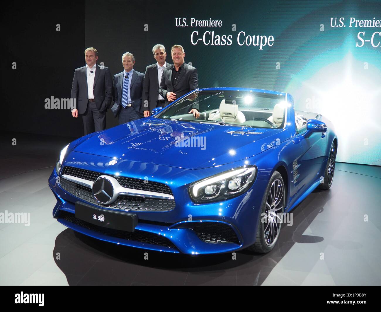 Photo taken Nov. 18, 2015, shows a new Mercedes-Benz SL-Class open-top ...