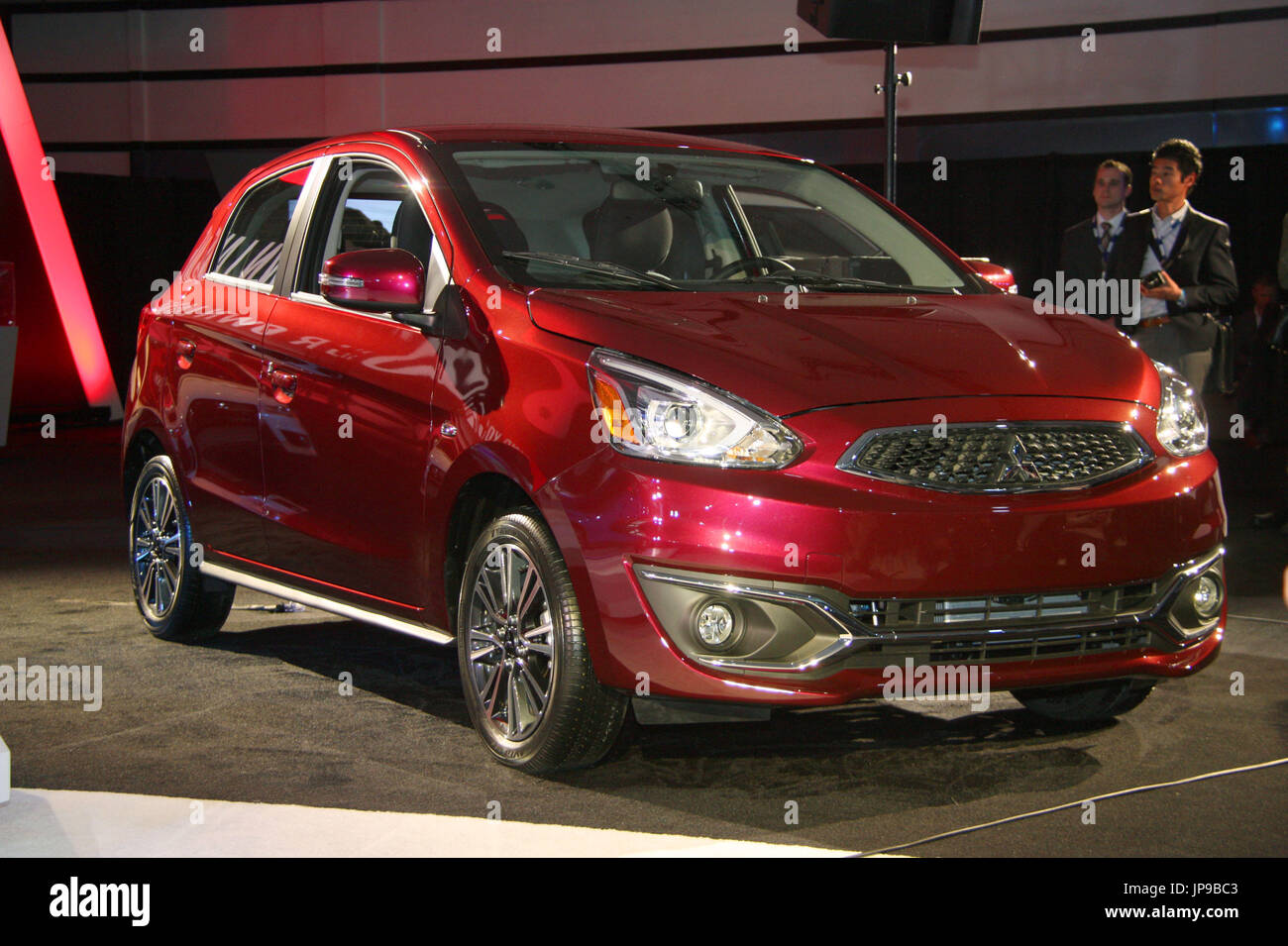An updated model of Japan's Mitsubishi Motors Corp.'s Mirage hatchback ...