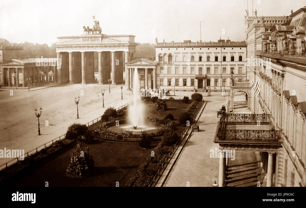 Brandenburg Gate, Berlin, Germany, Victorian period Stock Photo - Alamy