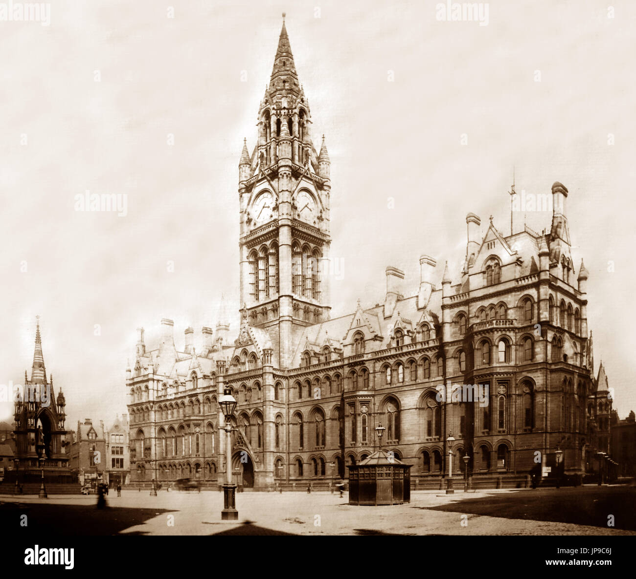 The Town Hall, Manchester, Victorian period Stock Photo - Alamy