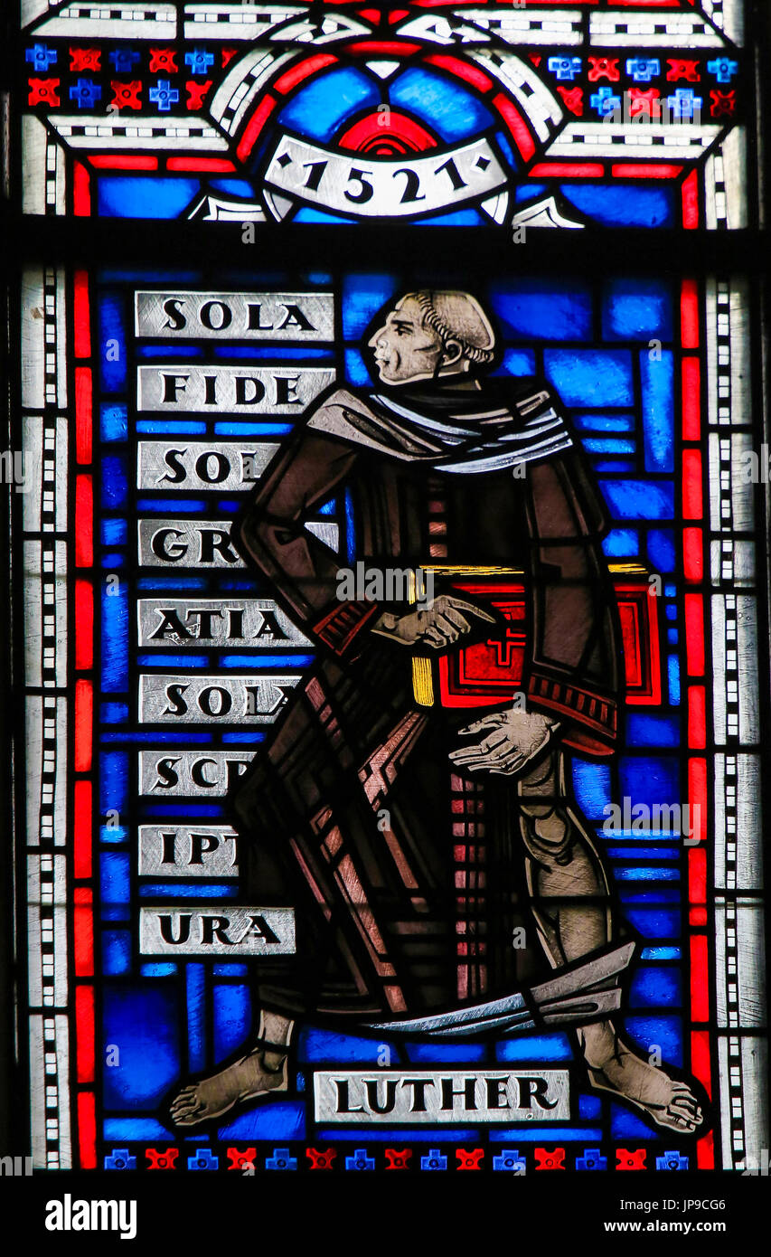 Stained glass window martin luther hi-res stock photography and images ...