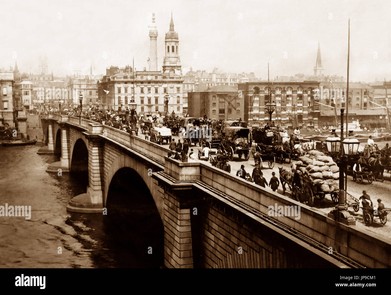 London Bridge, Victorian period Stock Photo - Alamy