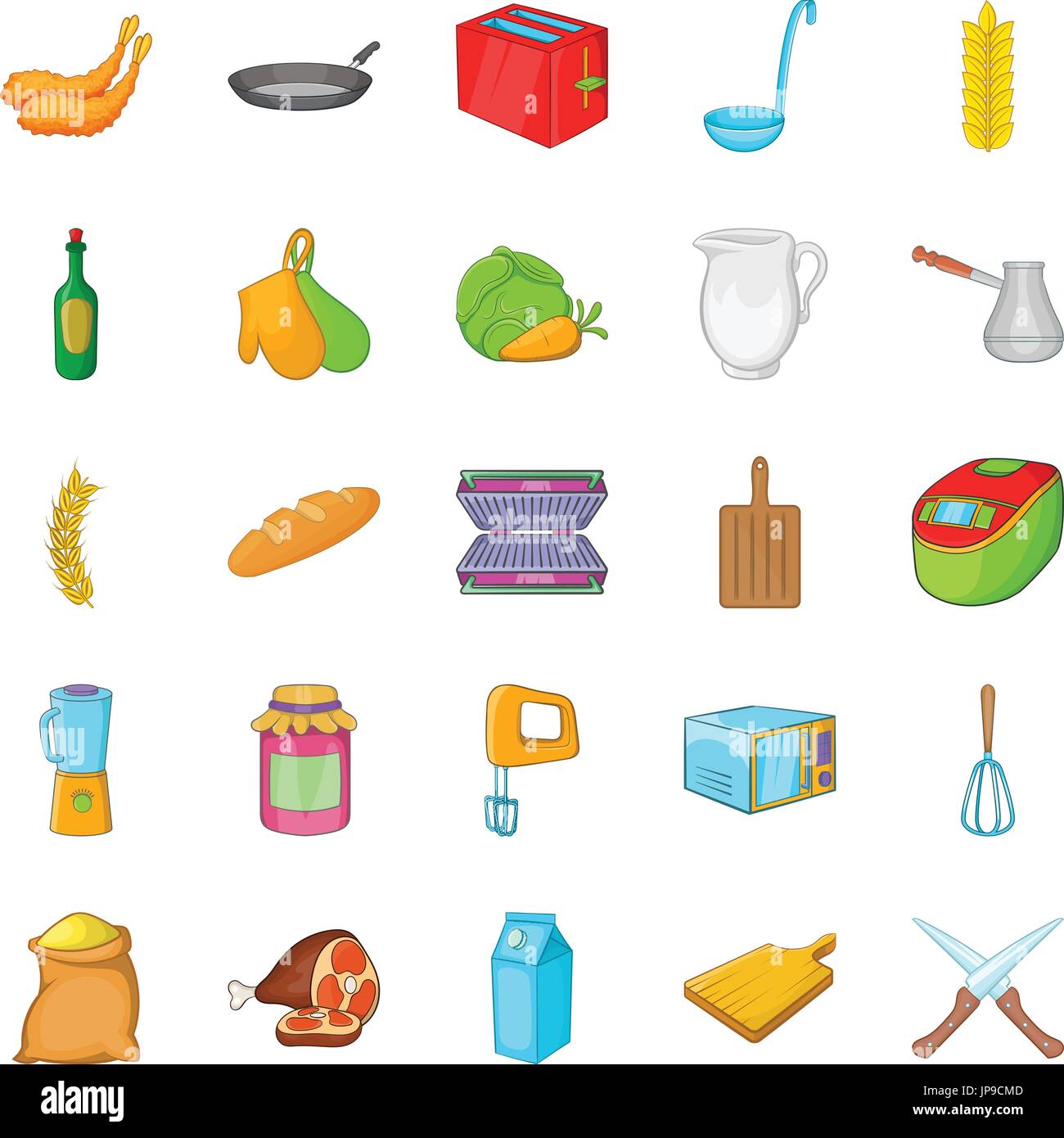 Bakery cooking icons set, cartoon style Stock Vector Image & Art - Alamy