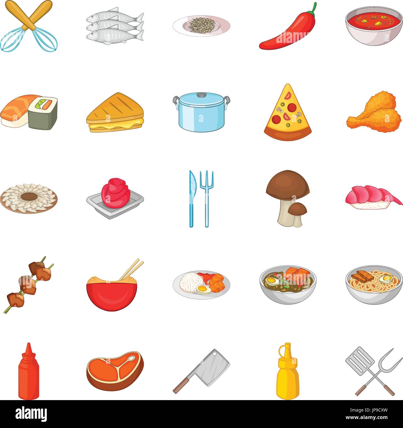 Bakery icons set, cartoon style Stock Vector Image & Art - Alamy