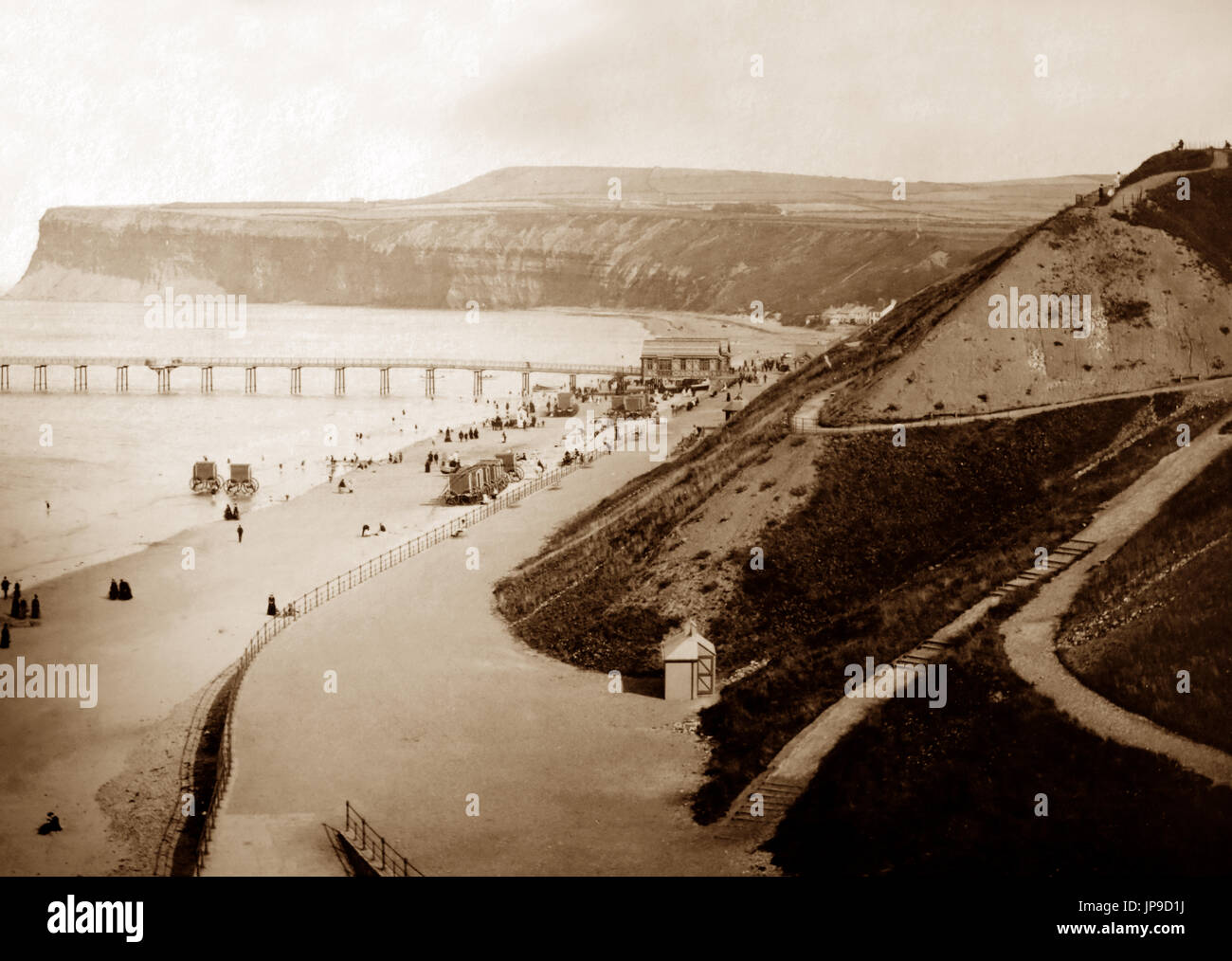 Saltburn by the Sea, Victorian period Stock Photo - Alamy